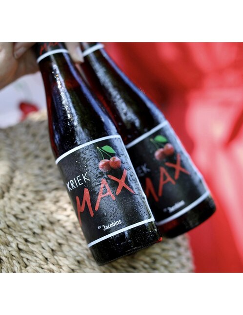 Cerveza obscura Kriek Max artesanal frutos rojos 250 ml 2