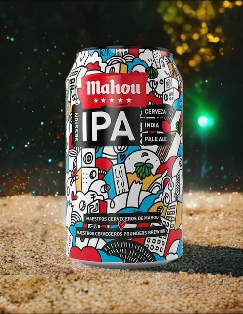 Cerveza Mahou Session IPA clara amargo 330 ml 2