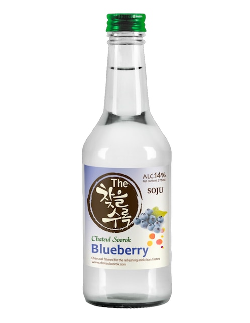 Sake frutales Chateul Soorok sabor mora azul 375 ml 1