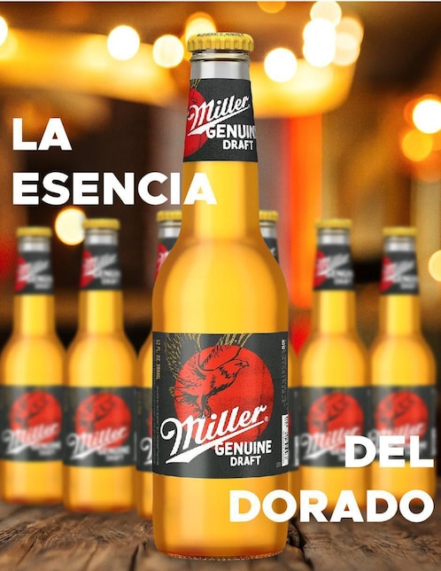 Cerveza clara Miller Genuine Draft Lager amargo 24 pack 355 ml 3