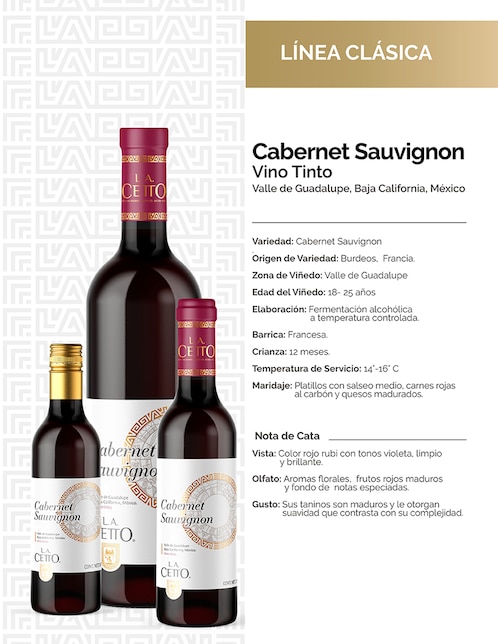 Vino tinto La Cetto cabernet sauvignon 3