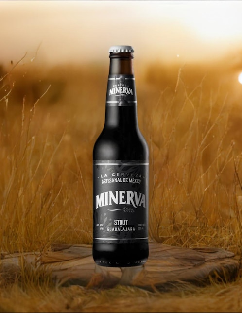 Cerveza clara Minerva Stout Imperial artesanal 355 ml 2