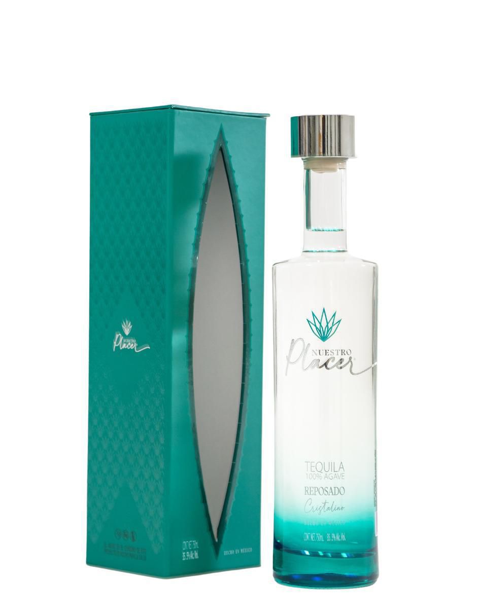 Tequila Nuestro Placer tipo Reposado cristalino 750 ml